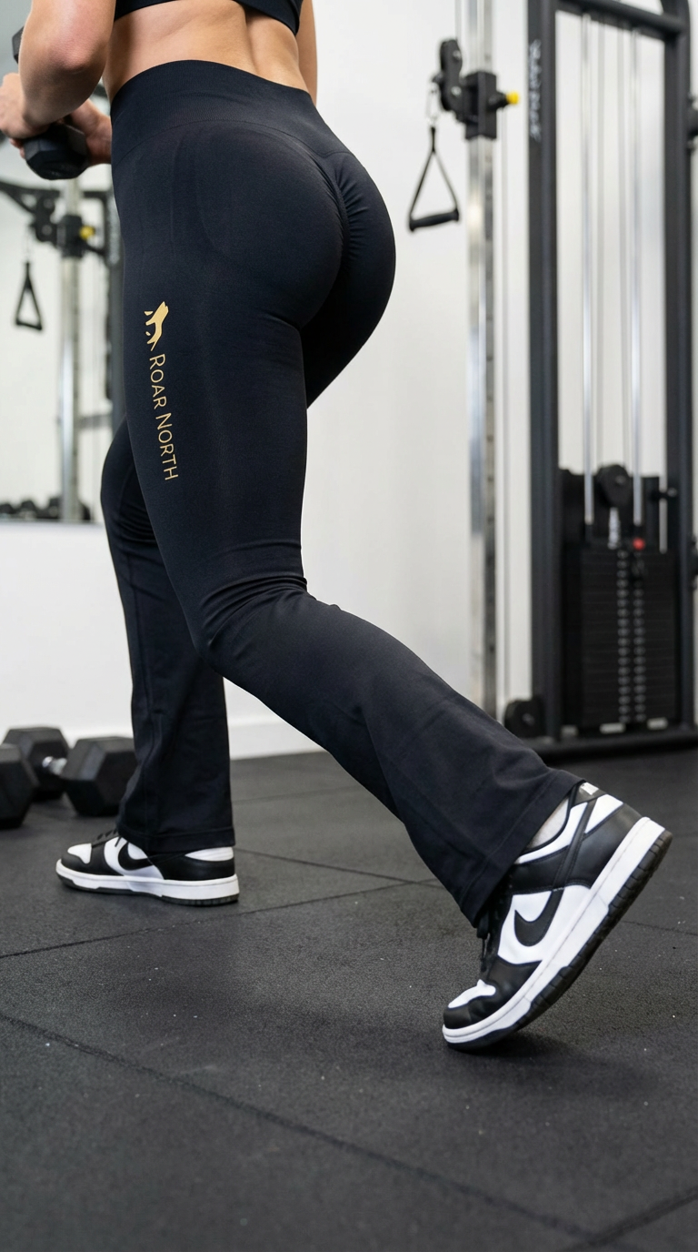 Roar North High Waist Seamless Flared Legging Black